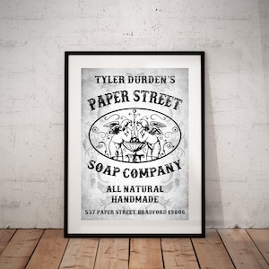 Fight Club Movie Poster Tyler Durden Soap Advert Print - Home Decor ...