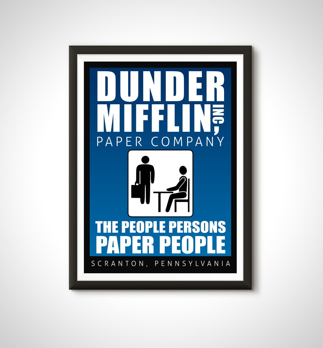 The Office TV Show Movie Poster Dunder Mifflin Advert Print - Home ...