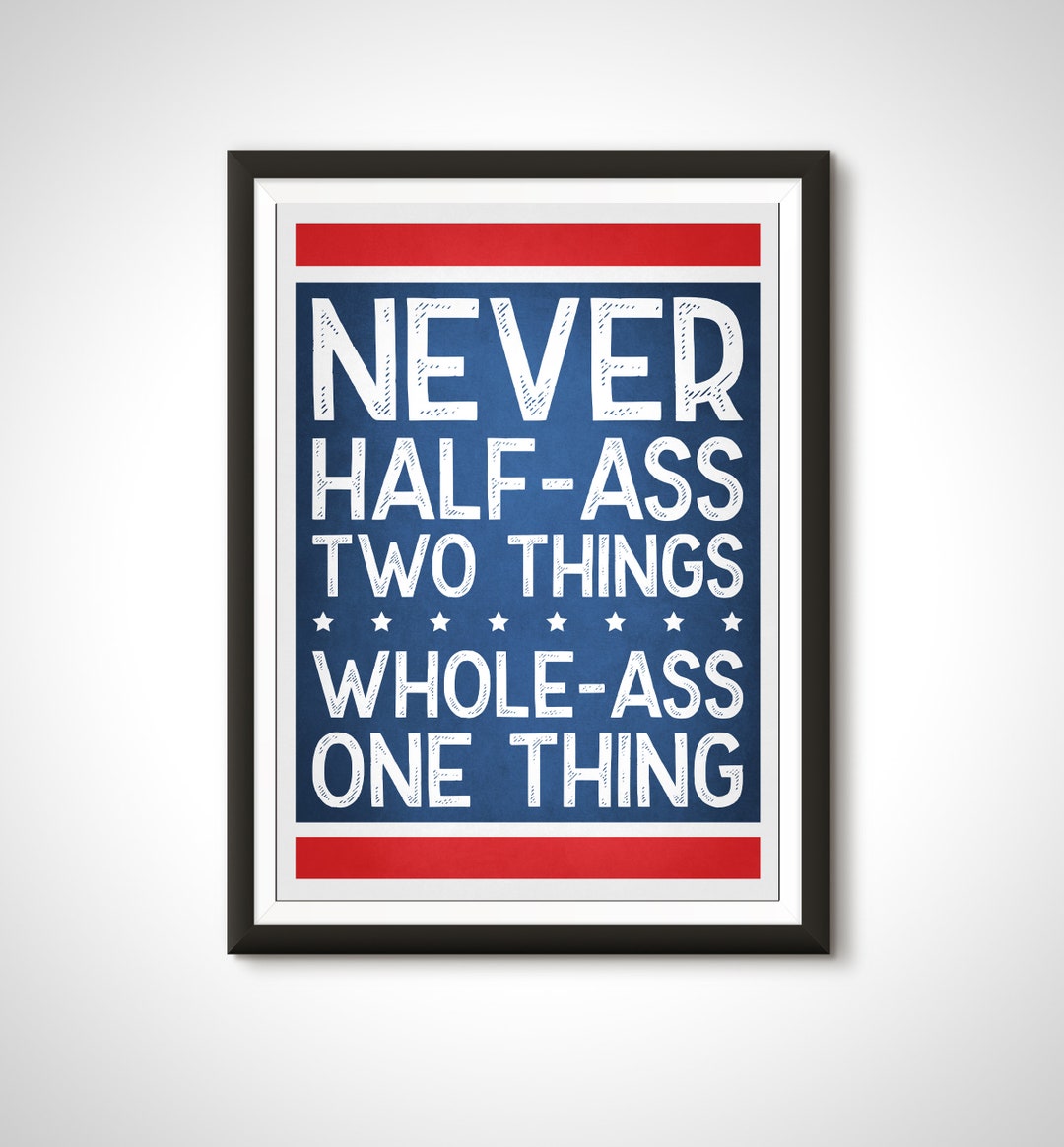 Parks and Rec TV Movie Poster Ron Swanson Pawnee Typography Quote Print ...