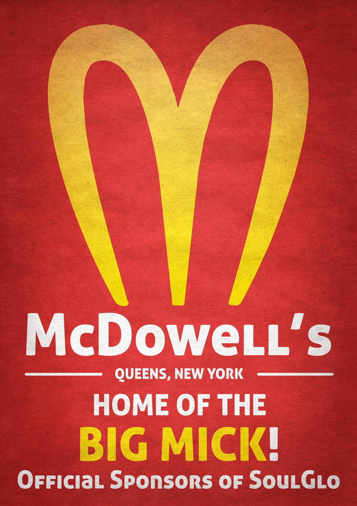 Coming to America Movie Poster Mcdowells Soul Glo Advert Print - Etsy