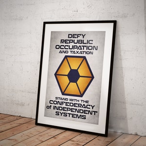 Star Wars Movie Poster Separatist Propaganda CIS Flag Banner Print ...