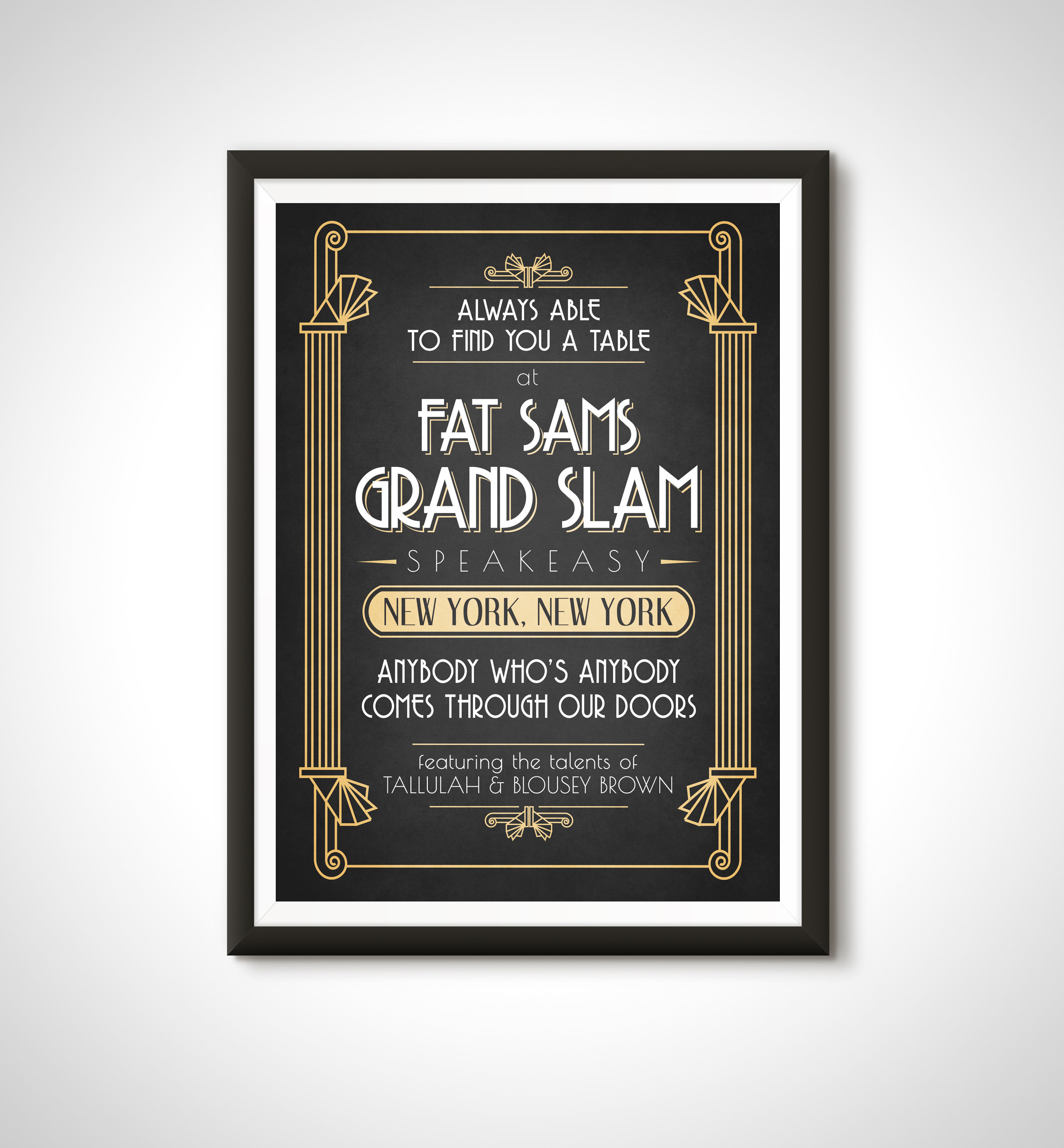 Fat Sam's Grand Slam Bar Sign Bugsy Malone Movie Poster - Etsy Ireland