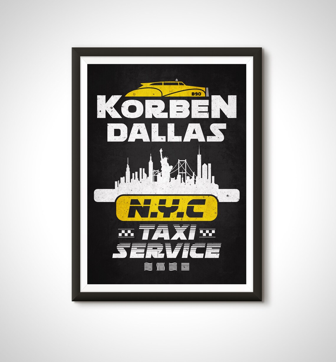 Fifth Element Movie Poster Korben Dallas Taxi Print Home - Etsy