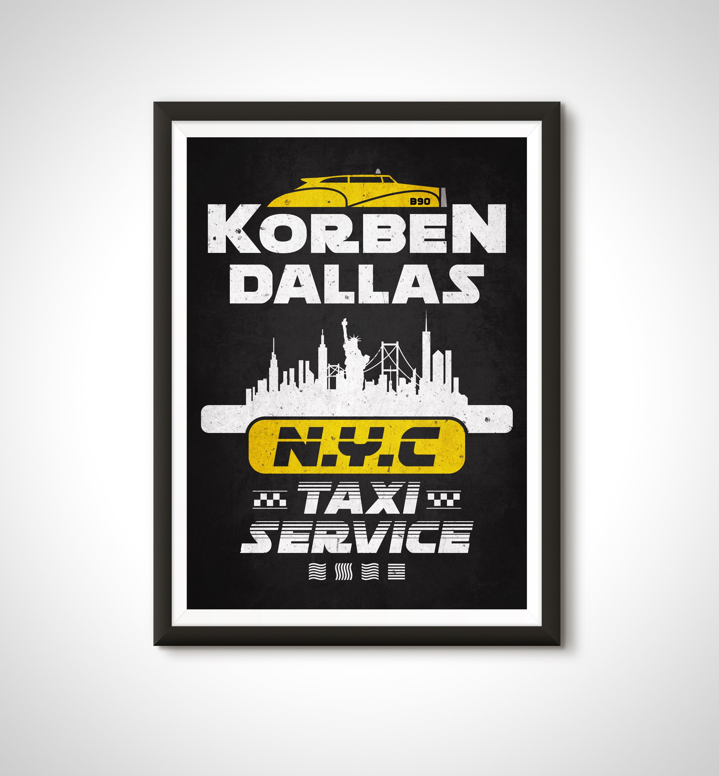 Fifth Element Movie Poster Korben Dallas Taxi Print Home - Etsy