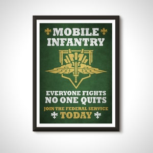 Starship Troopers Movie Poster Mobile Infantry Recruitment Propaganda ...