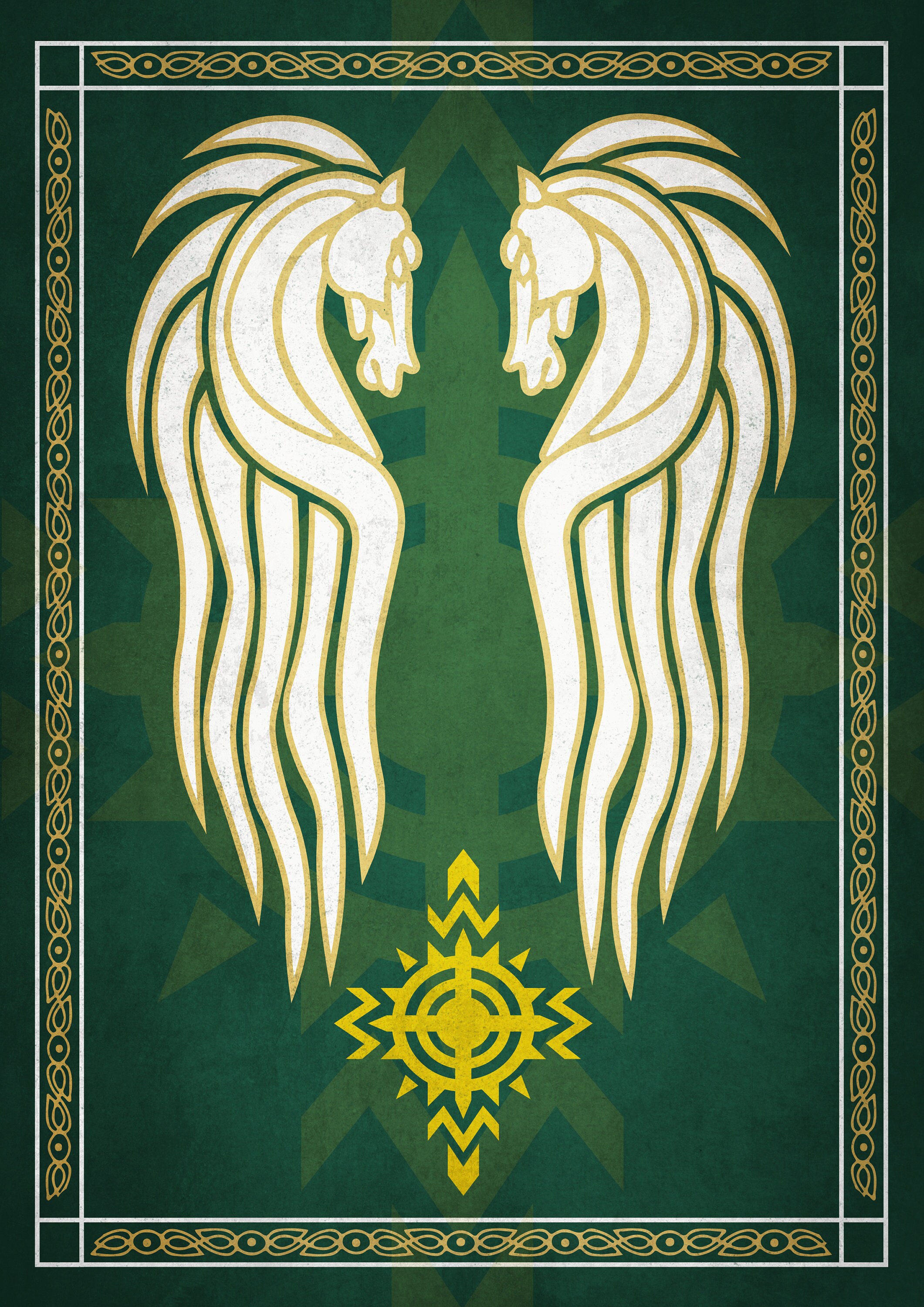 Middle Earth Banner Rohan Movie Poster Lord of the Rings Flag - Etsy UK