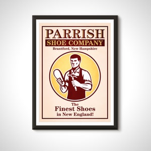 Jumanji Movie Poster Parrish Shoe Company Print - Home Decor Vintage Ad ...