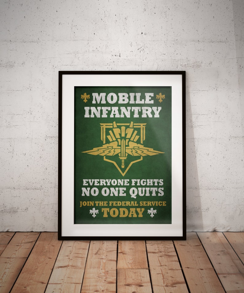 Starship Troopers Movie Poster Mobile Infantry Recruitment - Etsy