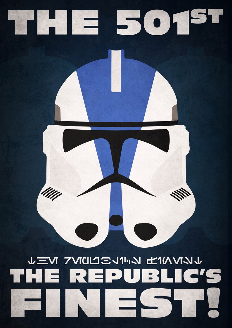 Star Wars Galactic Republic Propaganda 501st Clone Trooper - Etsy