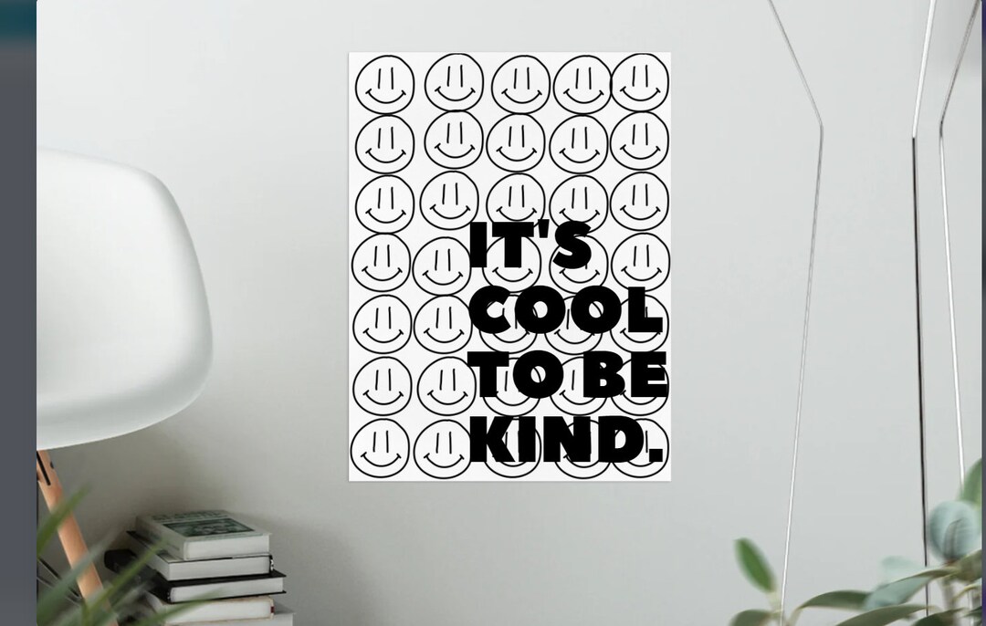 It's Cool to Be Kind Poster Printable - Etsy
