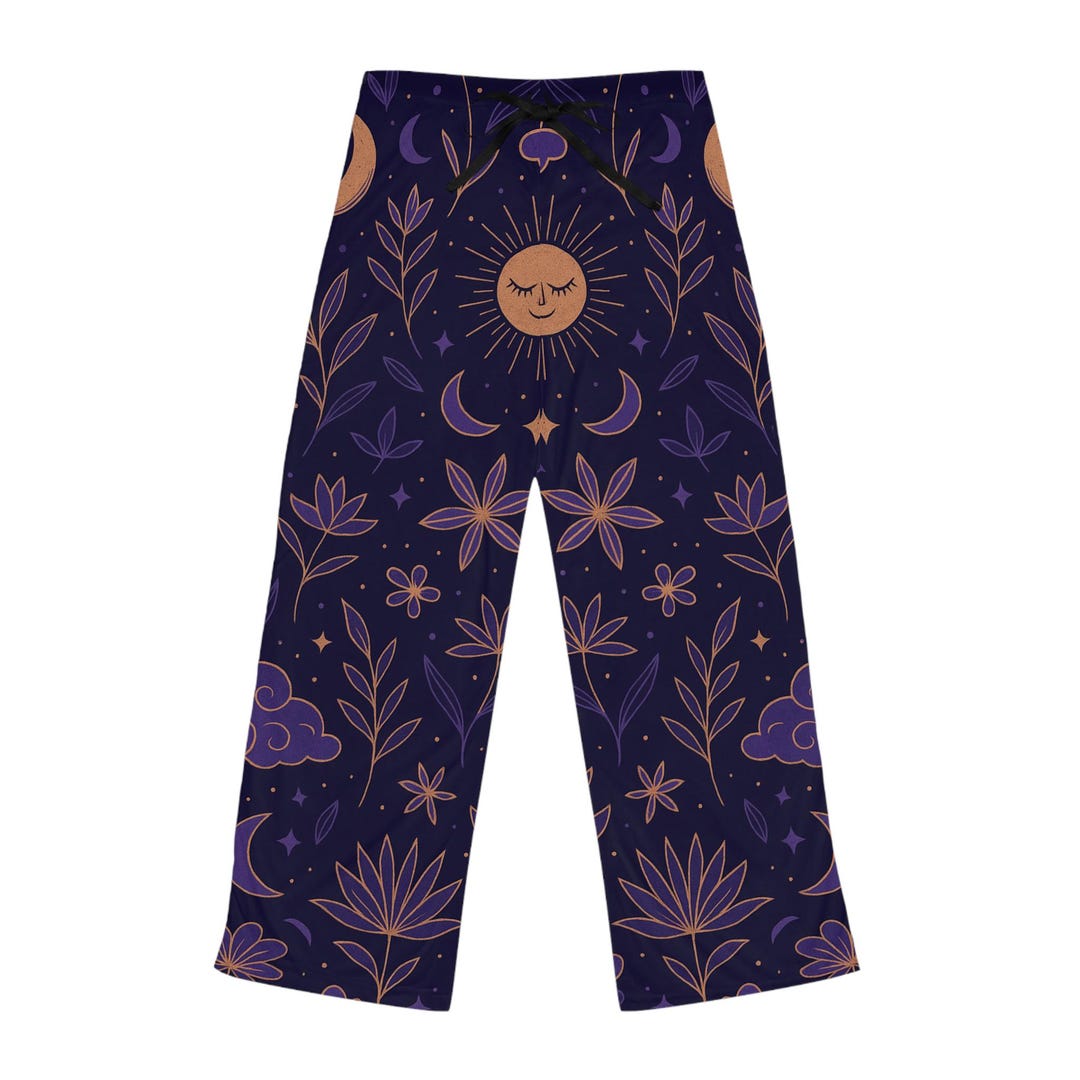 Celestial Pajama Pants | Boho Lounge Sleepwear, Moon & Stars - Etsy