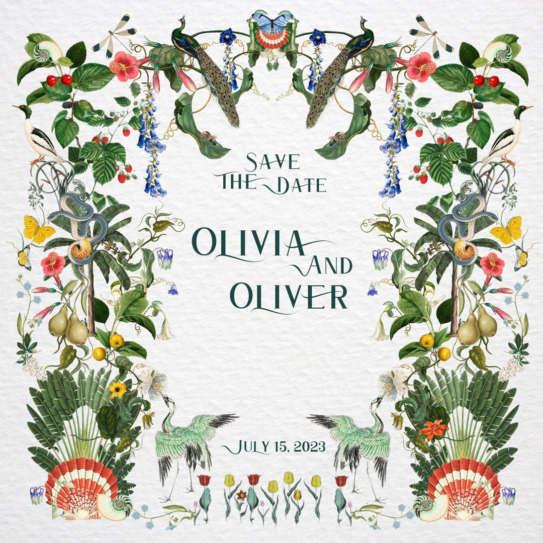 Blank Paper Templates | Peacock Strut Save the Date Party or Brunch ...