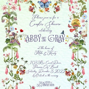 Blank Invitations | Here Comes the Sun With Butterflies, Cherries ...