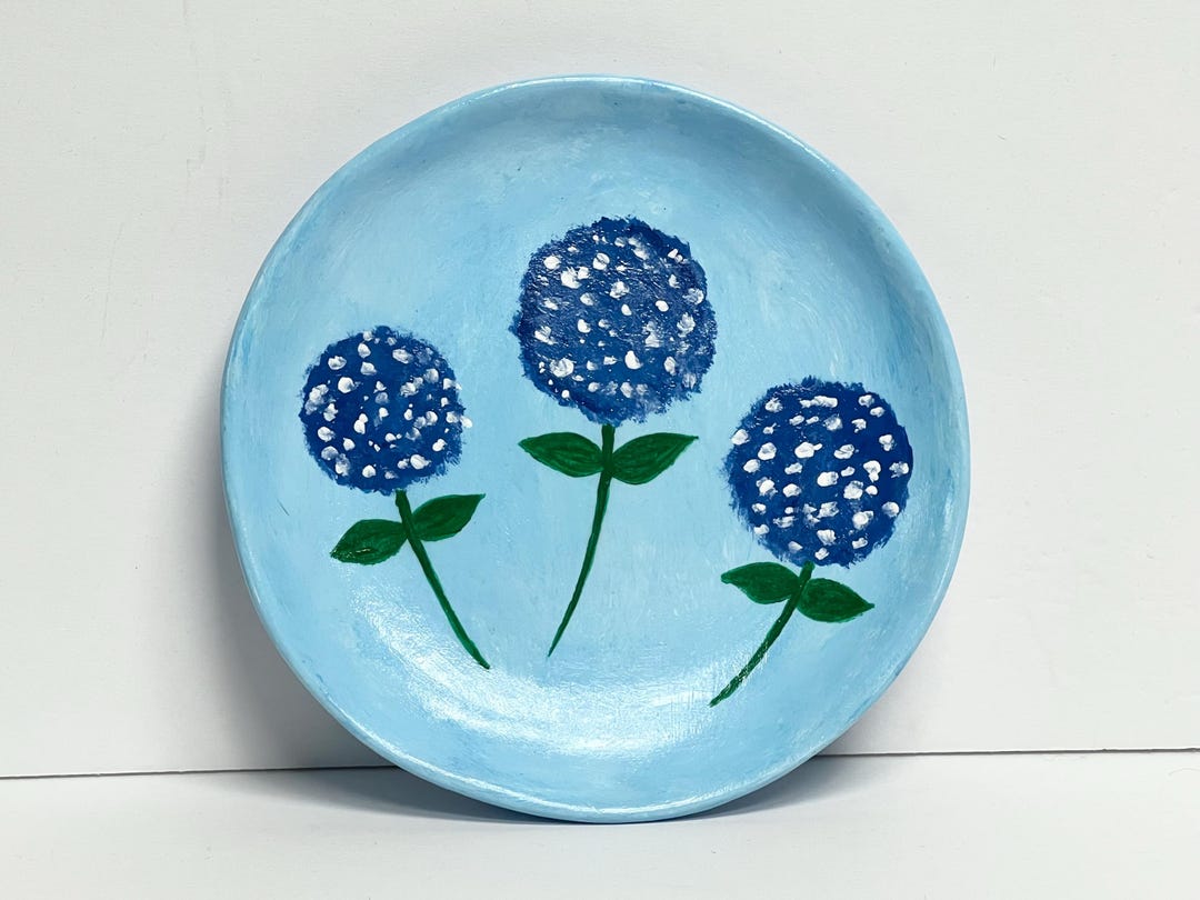 Plate With Hydrangeas - Etsy