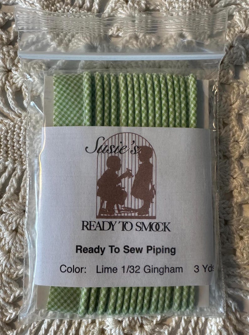Susie's Ready to Sew Piping - Blue/green 1/32 Gingham - Sewing Trim - Etsy