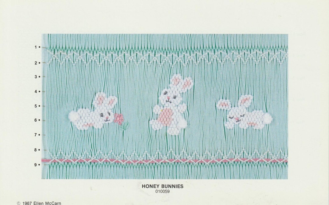 Honey Bunnies Smocking Plate by Ellen Mccarn - Etsy