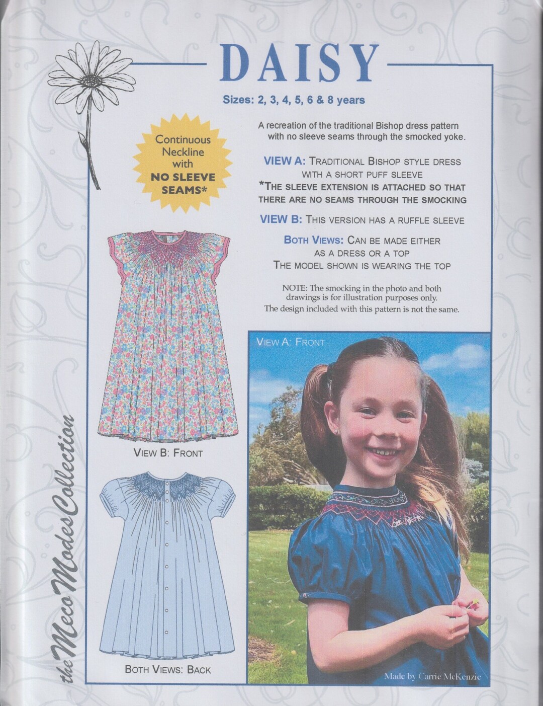 MECO MODES: Daisy - New Release - Bishop Dress Pattern With No Sleeve ...