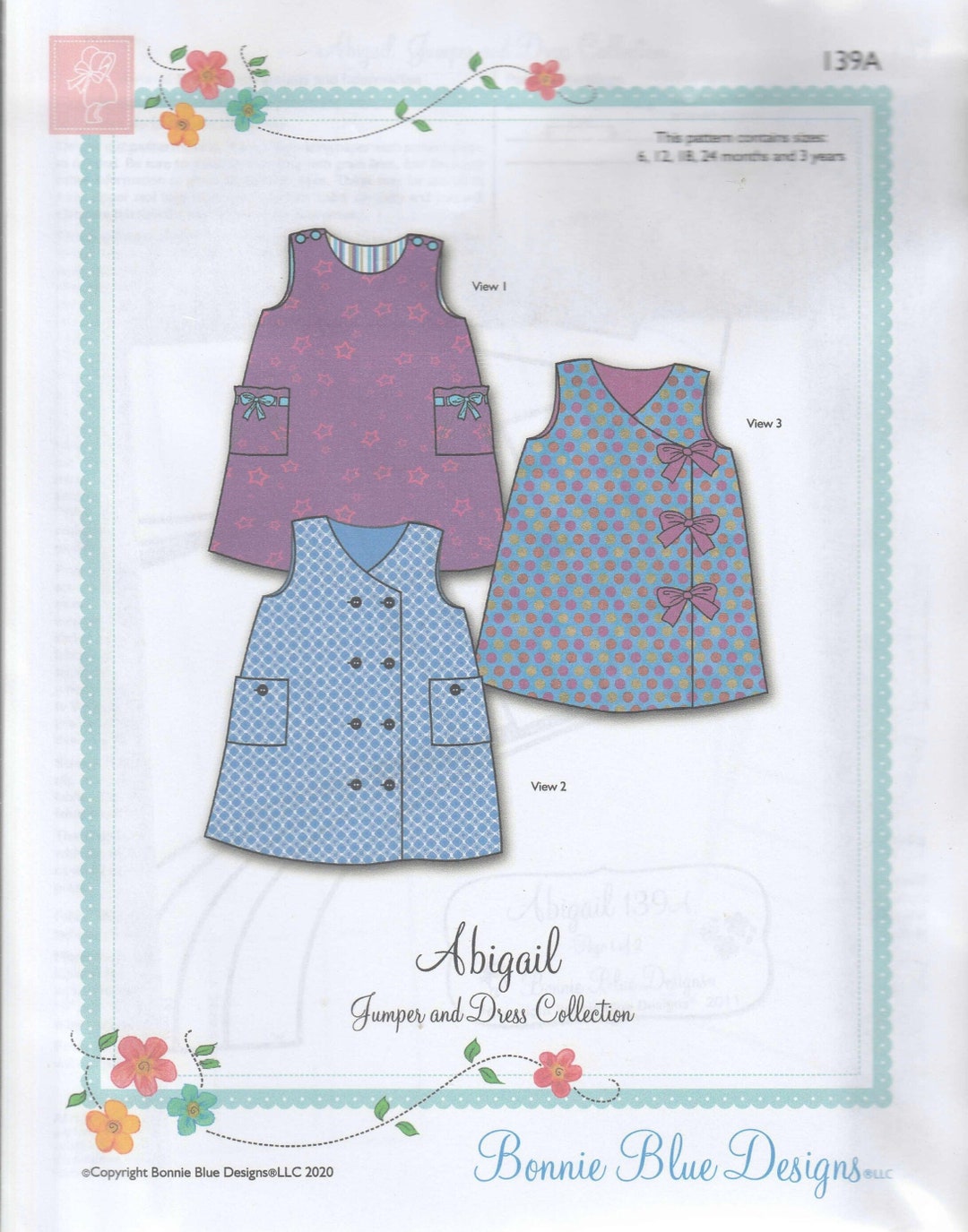 Bonnie Blue - Abigail Sewing Pattern - Etsy