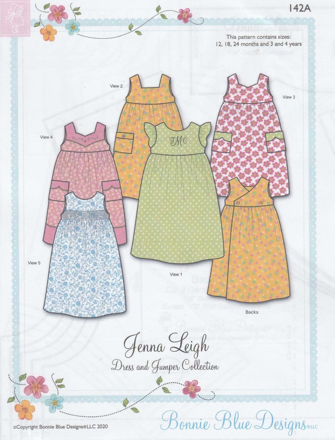 Bonnie Blue - Jenna Leigh Sewing Pattern - Etsy