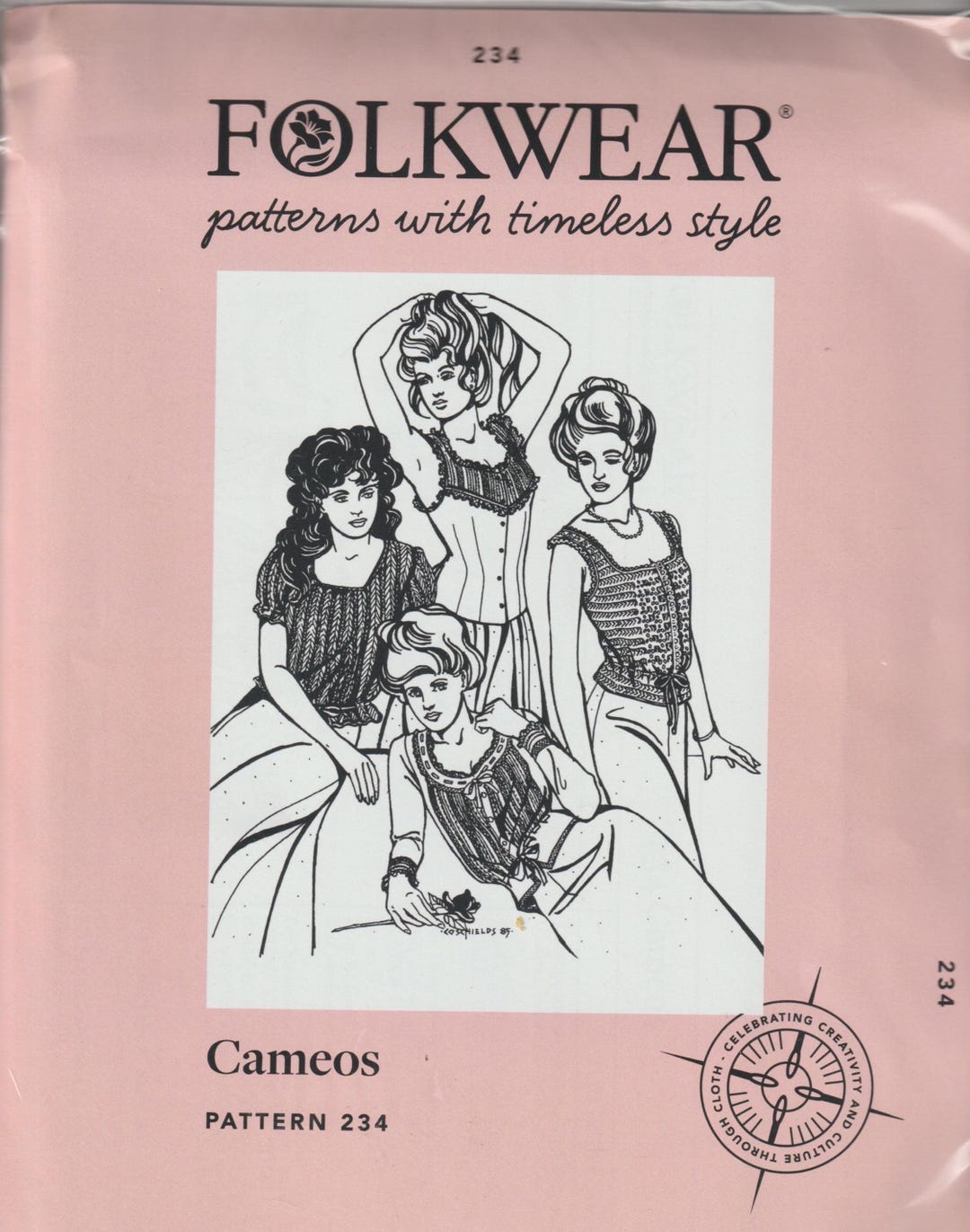 Cameos - #234 Folkwear Sewing Pattern for 2 Camisoles - Tucking & Lace ...