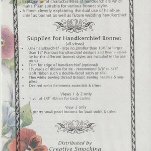 The Handkerchief Bonnet Trio - 3 Styles of Baby Bonnets Made From ...