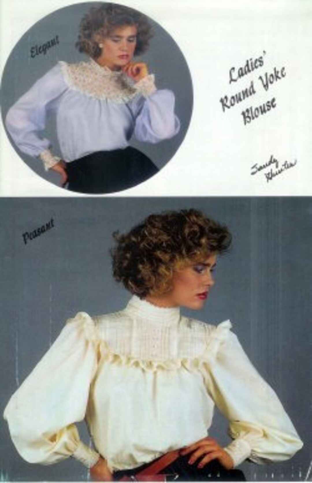 SANDY HUNTER - Ladies' Round Yoke Blouse - Etsy