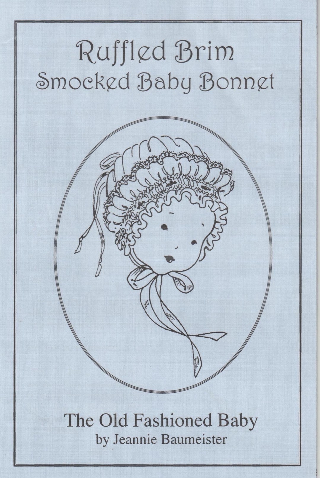 Ruffled Brim Smocked Baby Bonnet Pattern by Old Fashioned Baby - Etsy