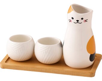 Cat Japanese Tea Set - Etsy
