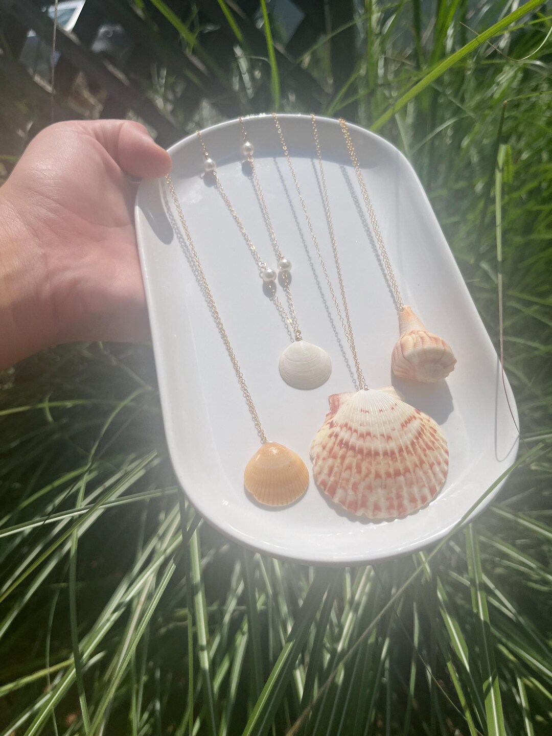 Real Shell Necklace, Mermaid Inspired Unique Seashell Necklace, .925 ...