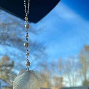 Real Shell Suncatcher for Car, Pearl and Shell Rearview Mirror Hanging ...
