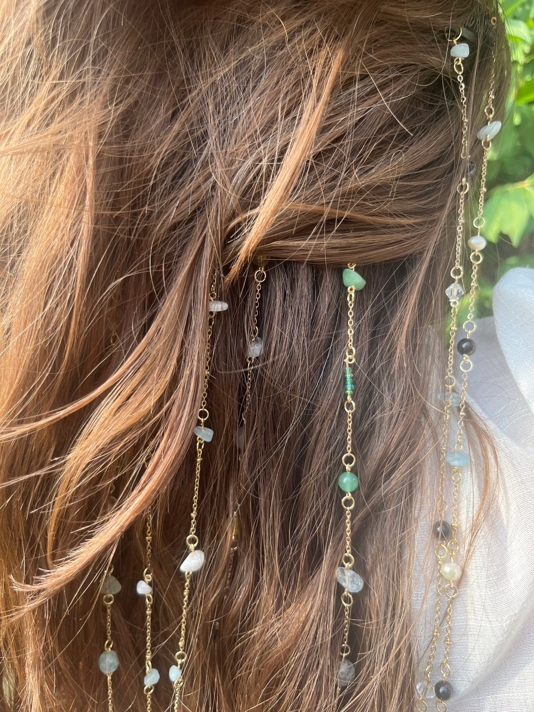 Create Your Own Crystal Hair Charm, GOLD Hair Accessories, Hippie Hair ...