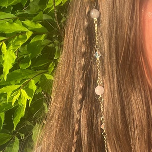 Crystal Hair Accessories, Hippie Hair Charms, Hair Jewels, Loc Chain ...