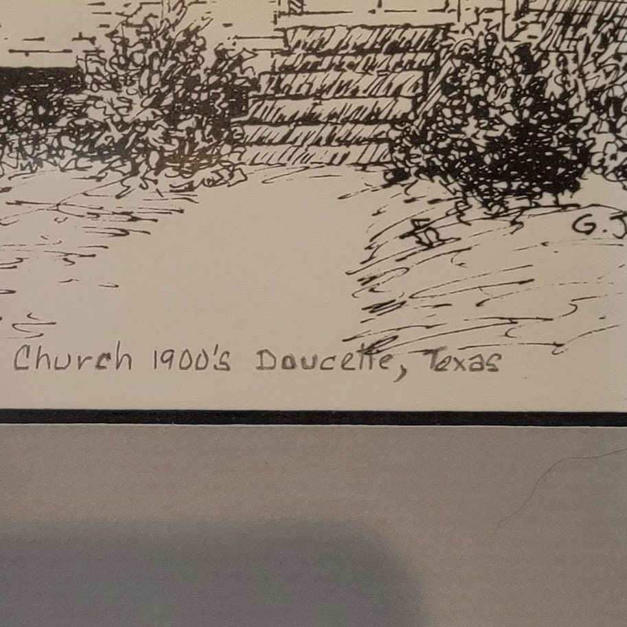 Rare Original Drawing Signed by Gene Jackson 1900's Texas - Etsy