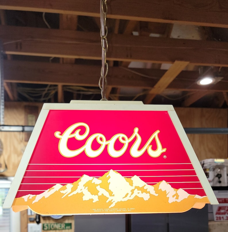Vintage Coors Cold Beer Lighted Store Advertising Light Sign Beer ...