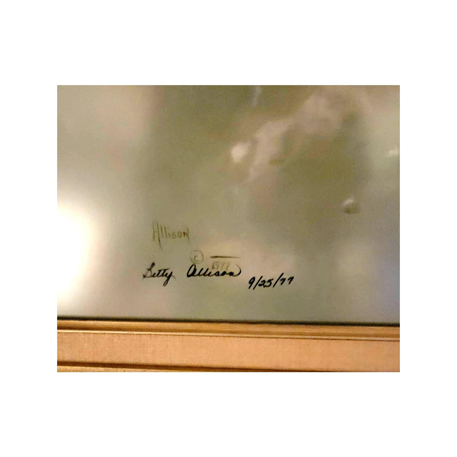 Rare Betty Allison Lithograph Art Titled Big Mouth Dragonfly Fisherman ...