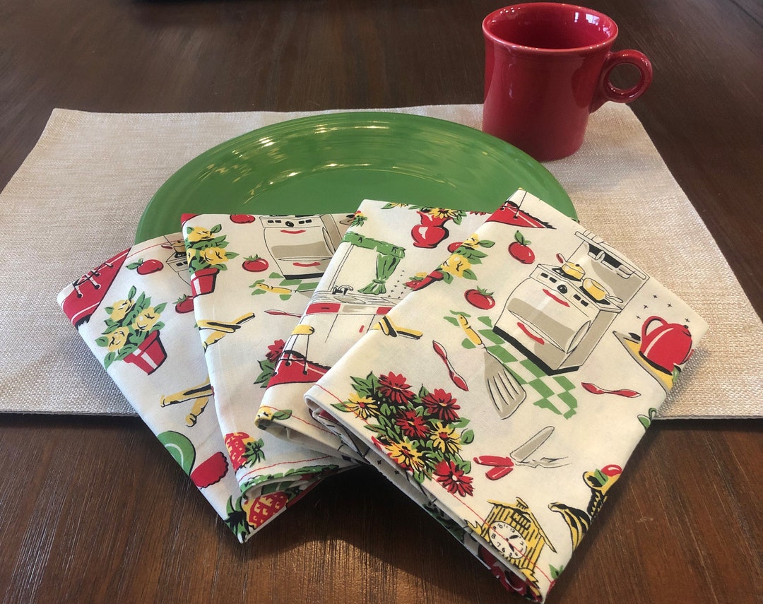 Retro Diner Cloth Napkins - Etsy