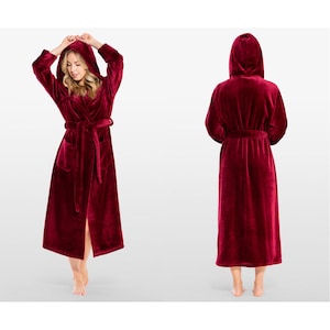 Super Soft Plush Hooded Women's Robe and Bathrobe -styled Joseph- - Etsy