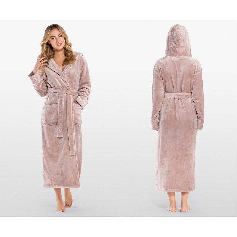 Super Soft Plush Hooded Women's Robe and Bathrobe styled - Etsy