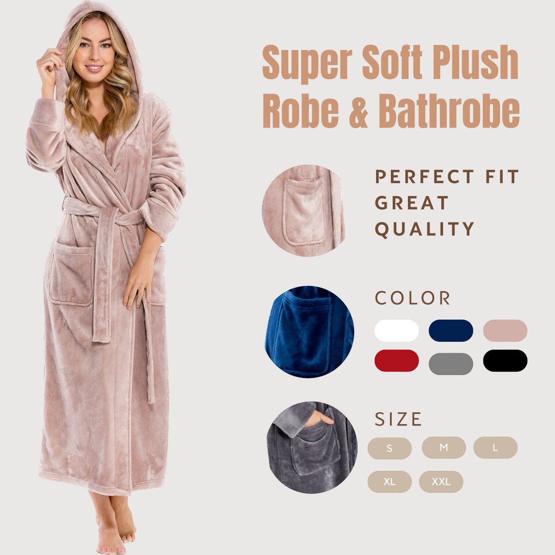 Super Soft Plush Hooded Women's Robe and Bathrobe styled - Etsy