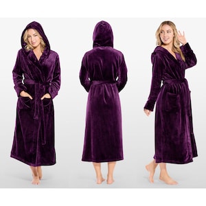 Super Soft Plush Hooded Women's Robe and Bathrobe -styled Joseph- - Etsy