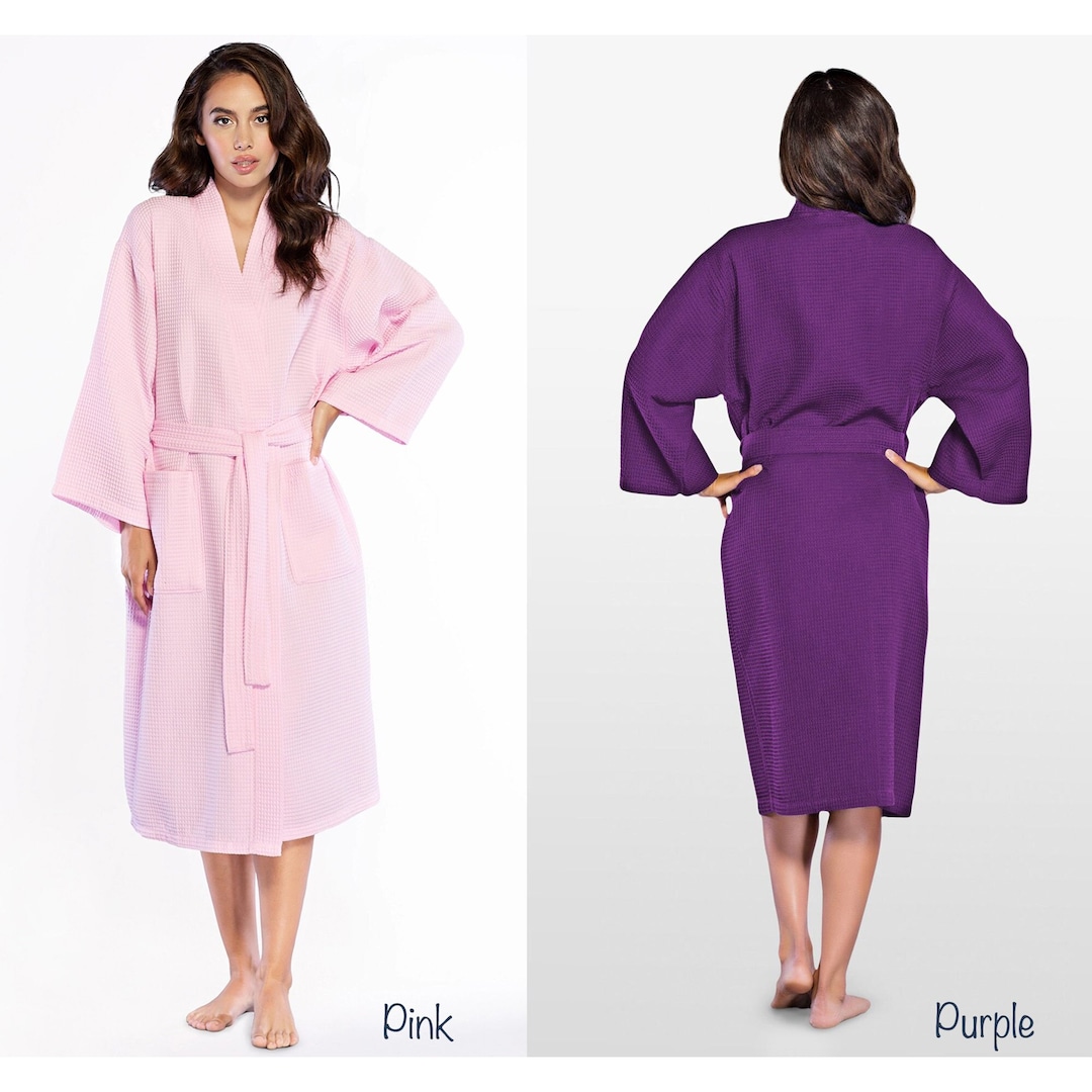 Waffle Kimono Long Robe Square Pattern styled Joseph - Etsy