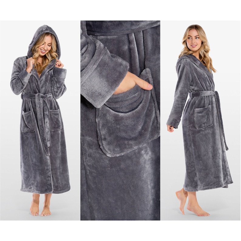Super Soft Plush Hooded Women's Robe and Bathrobe styled - Etsy