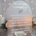 Frosted Arch in Loving Memory Dedication Acrylic Sign | Personalized ...