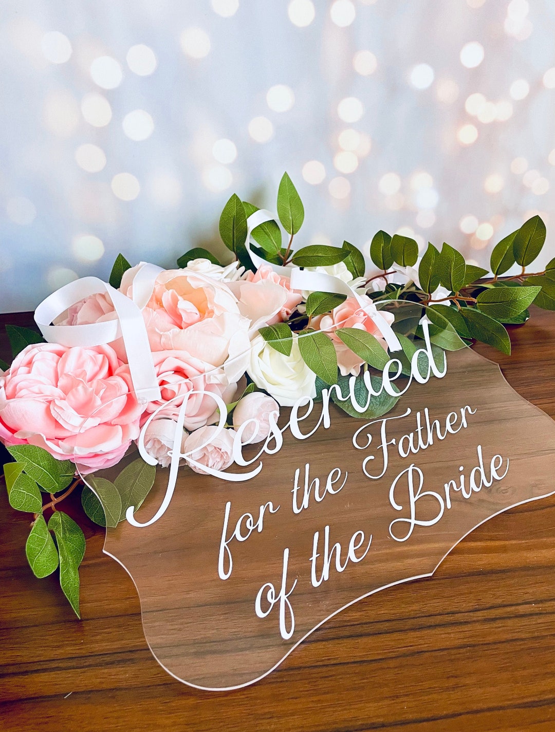 Father of the Bride and Groom Reserved Sign | Hanging Wedding Ceremony ...