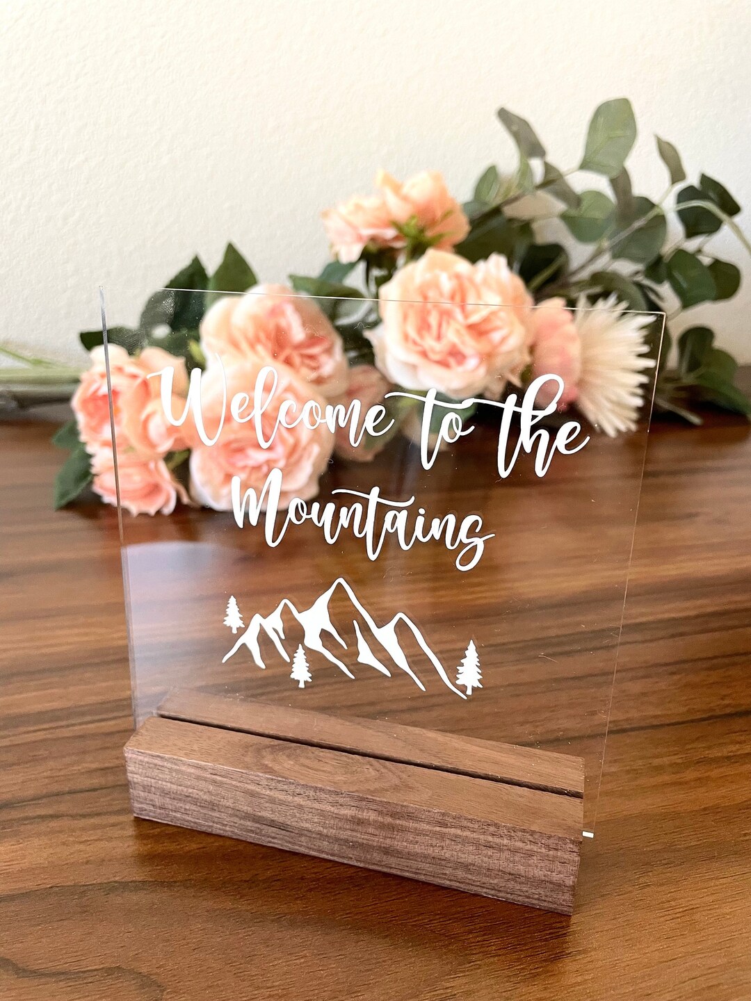 Welcome to the Mountains Acrylic Sign | National Park Camping Nature ...