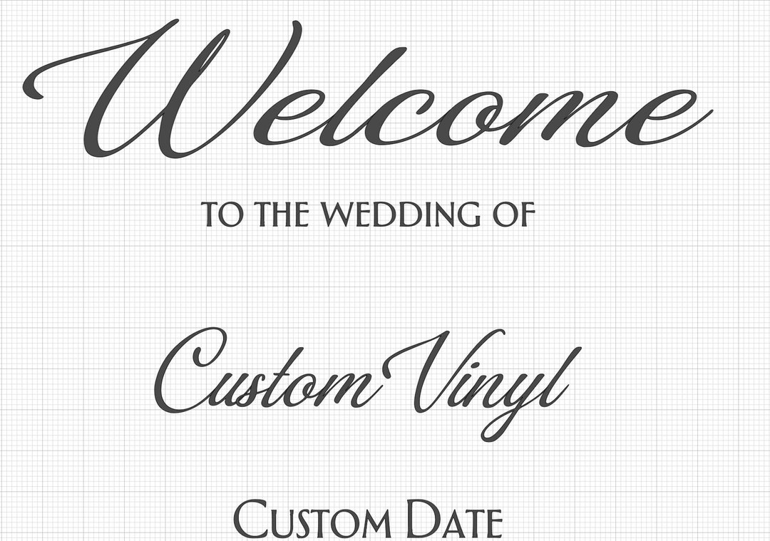 Customizable Event Wedding Sign Decals and Vinyls | DIY Custom Vinyl ...