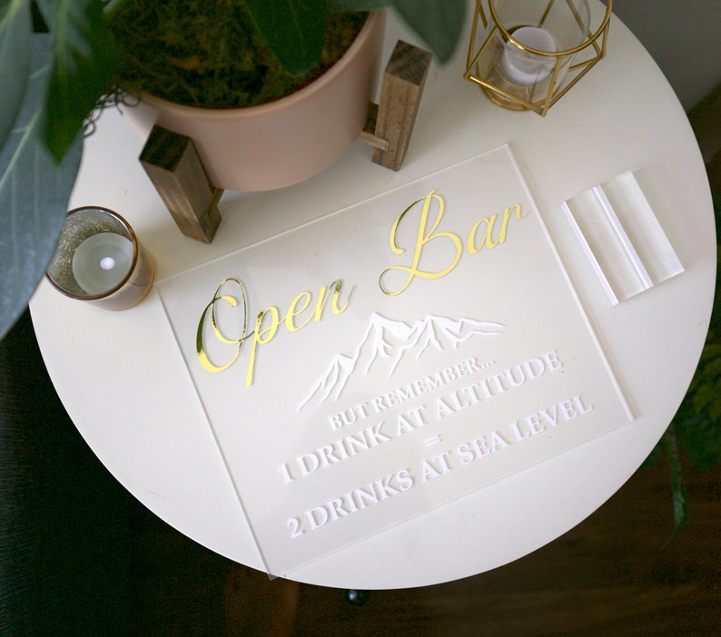 Drink Responsibly at Altitude Acrylic Sign | Altitude Drink Reminder ...