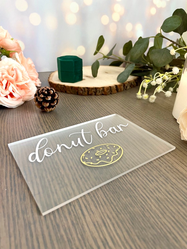 Donut Wall Dessert Station Acrylic Sign Donut Table Signage - Etsy