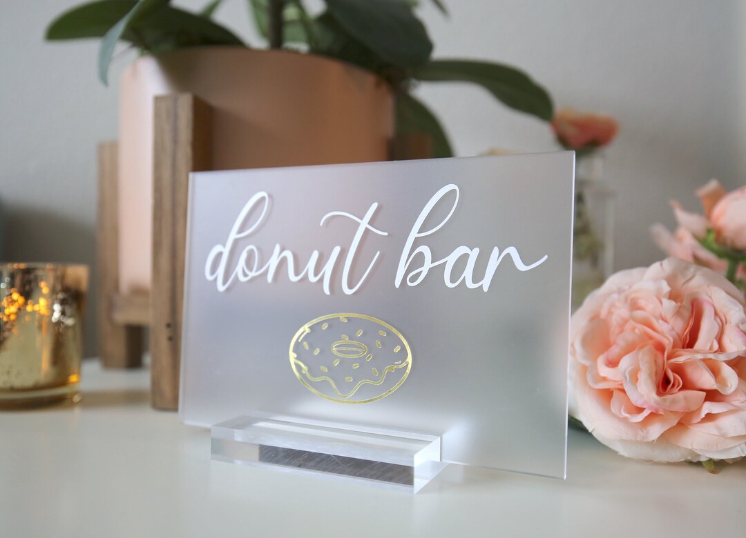 Donut Bar Acrylic Sign | Late Night Donut Dessert Station | Doughnut ...