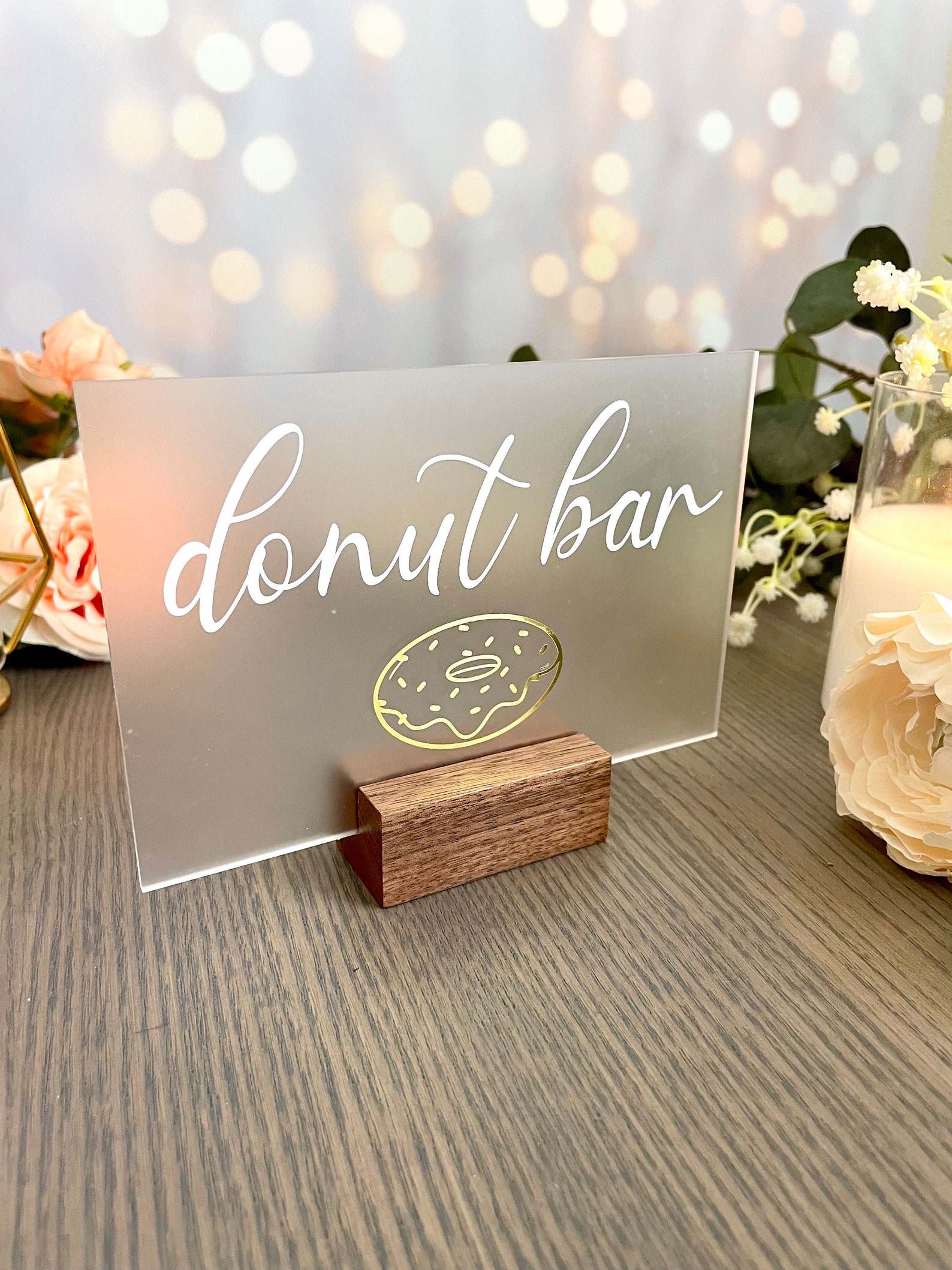 Donut Wall Dessert Station Acrylic Sign Donut Table Signage - Etsy
